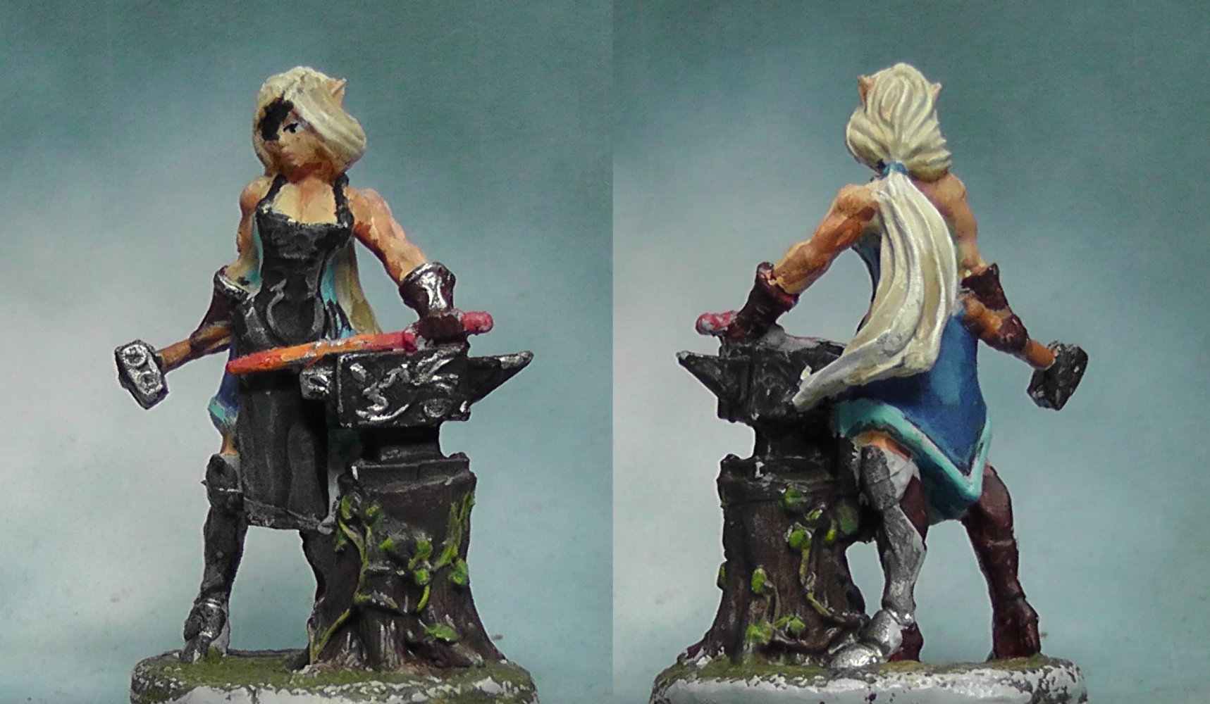 Miniature Monday – Elven Blacksmith | Caffeineforge